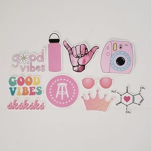 Accessories | 315 5pcs Pink Stickers | Poshmark